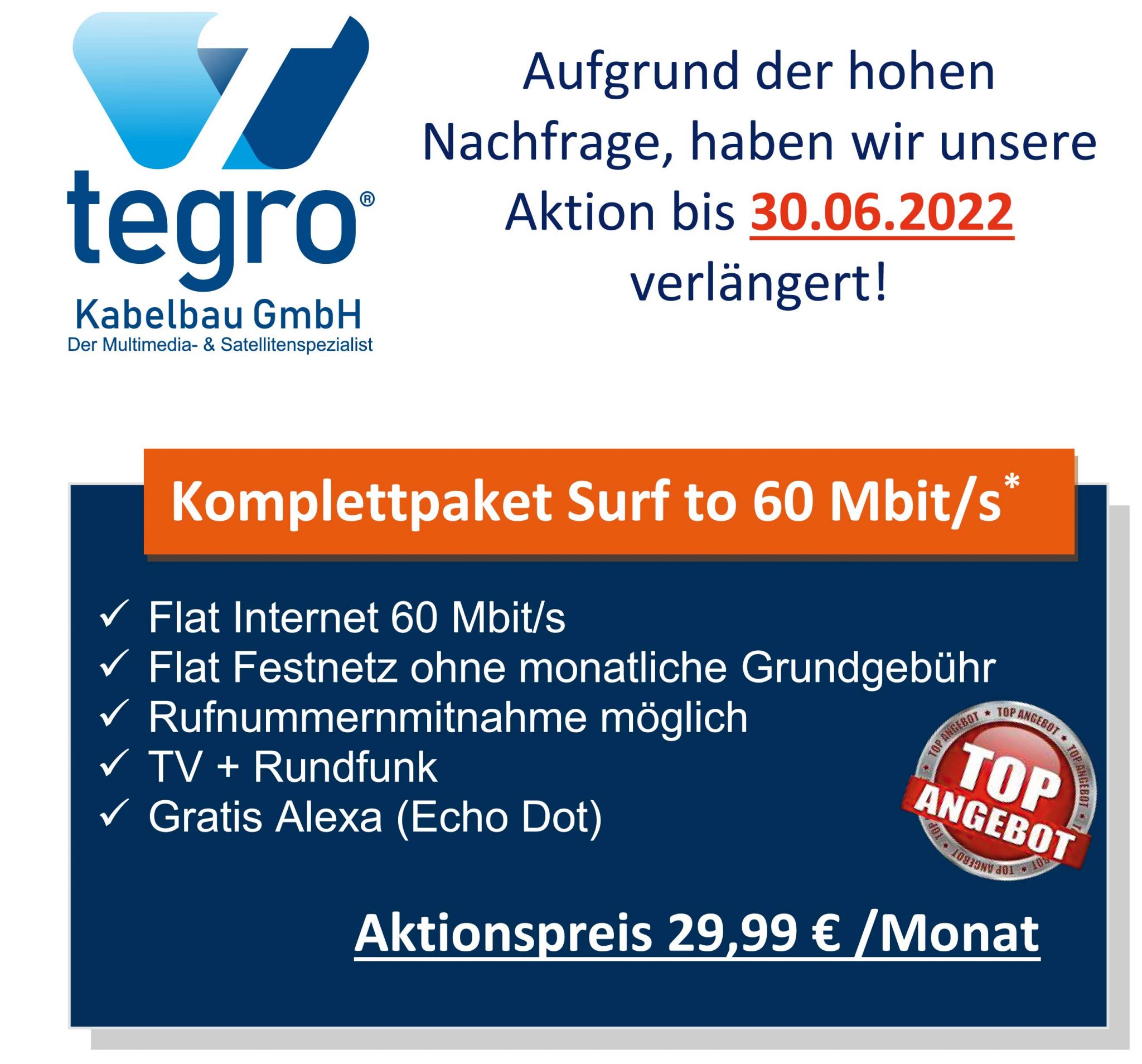 FAQ - TegroNet - Tegro Kabelbau GmbH - Ihr Partner aus der Region